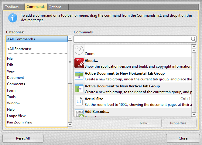 PDF-XChange Co Ltd :: Knowledge Base :: How do I view, edit and create keyboard shortcuts in PDF ...